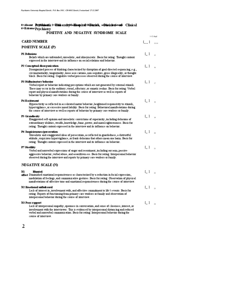 Panss 2 | Download Free PDF | Anxiety | Nonverbal Communication