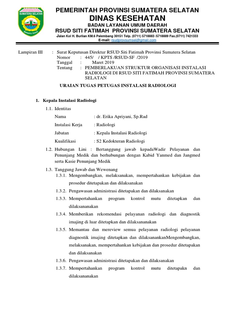 Lampiran III Uraian Tugas | PDF