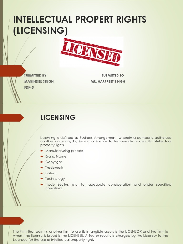 Intellectual Propert Rights | PDF