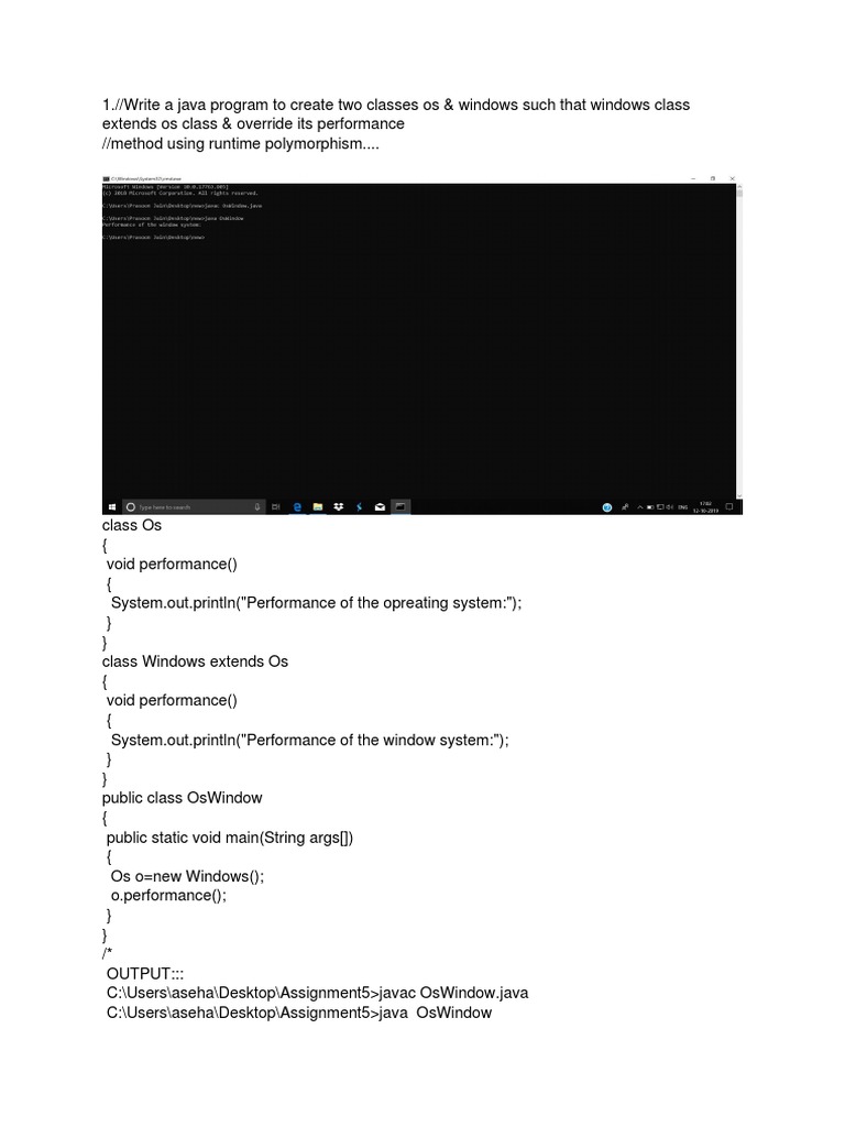 Assignment 5 Java | PDF | Method (Computer Programming) | Computer ...