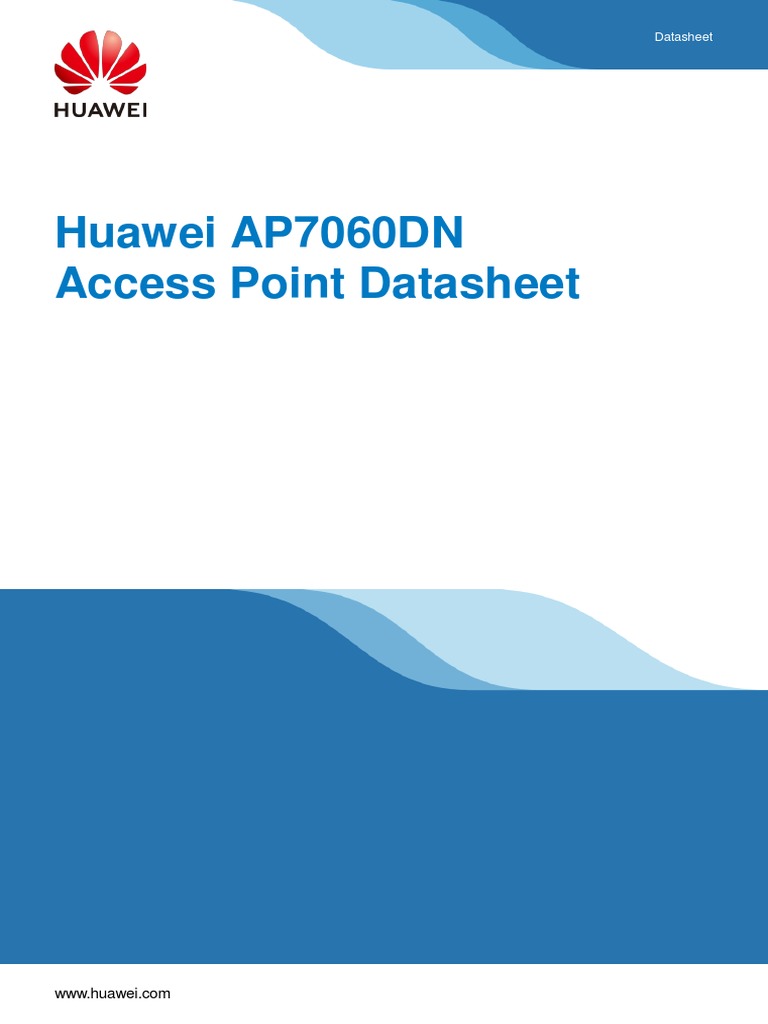 Huawei AP7060DN Access Point Datasheet | PDF | Ieee 802.11 | Wireless Lan