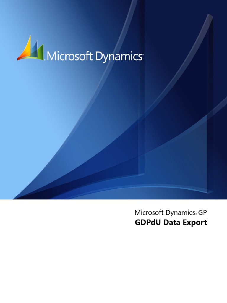 Gdpdu Data Export: Microsoft Dynamics GP | PDF | Tab (Gui) | Databases
