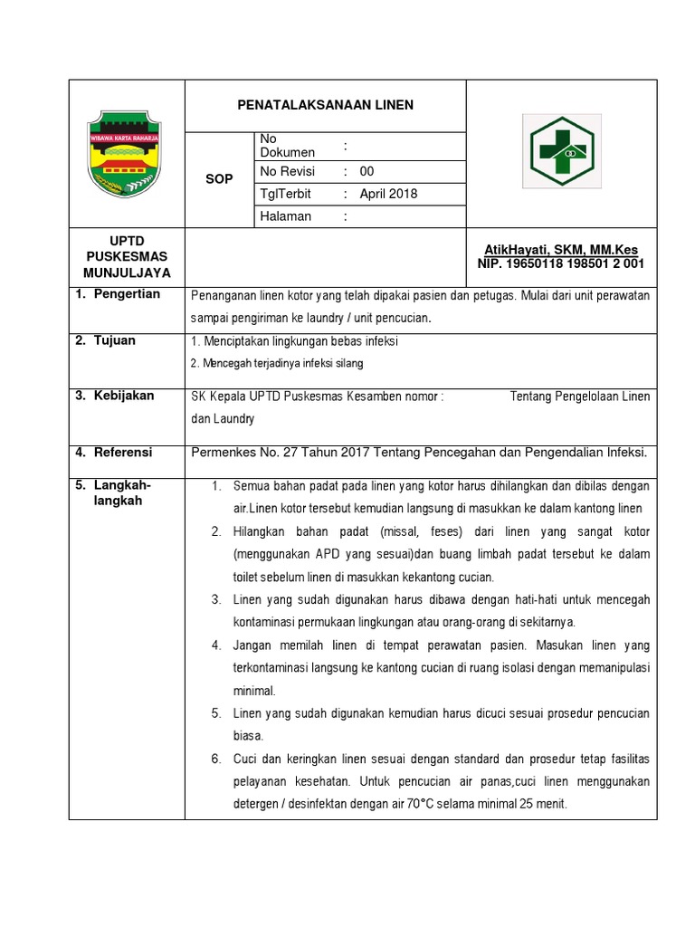SOP Linen | PDF