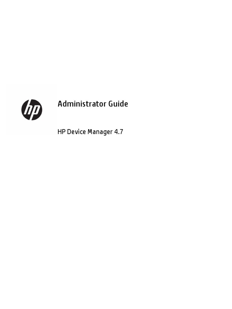 HP Device Manager Administrator Guide en US | PDF | File Transfer ...