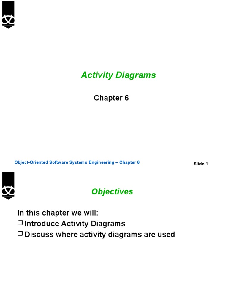 Activity Diagrams: Object-Oriented Software Systems Engineering - Chapter 6 | PDF | Object ...
