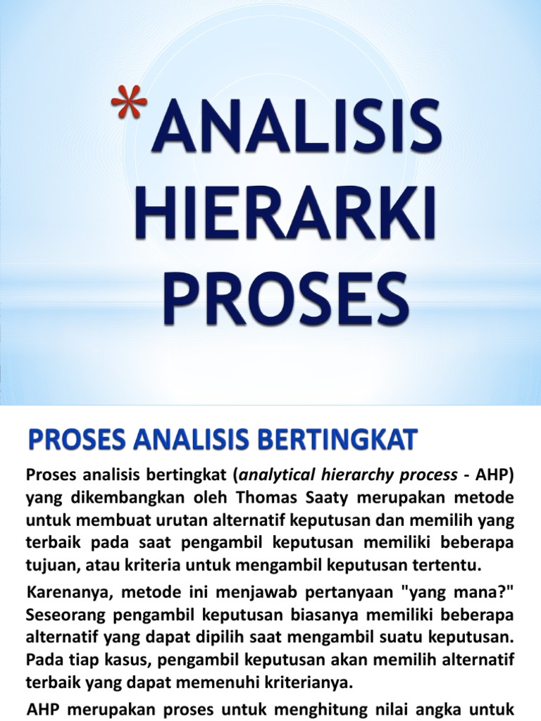 Analisis Hierarki Proses AHP untuk Lokasi Mall | PDF | Komputer