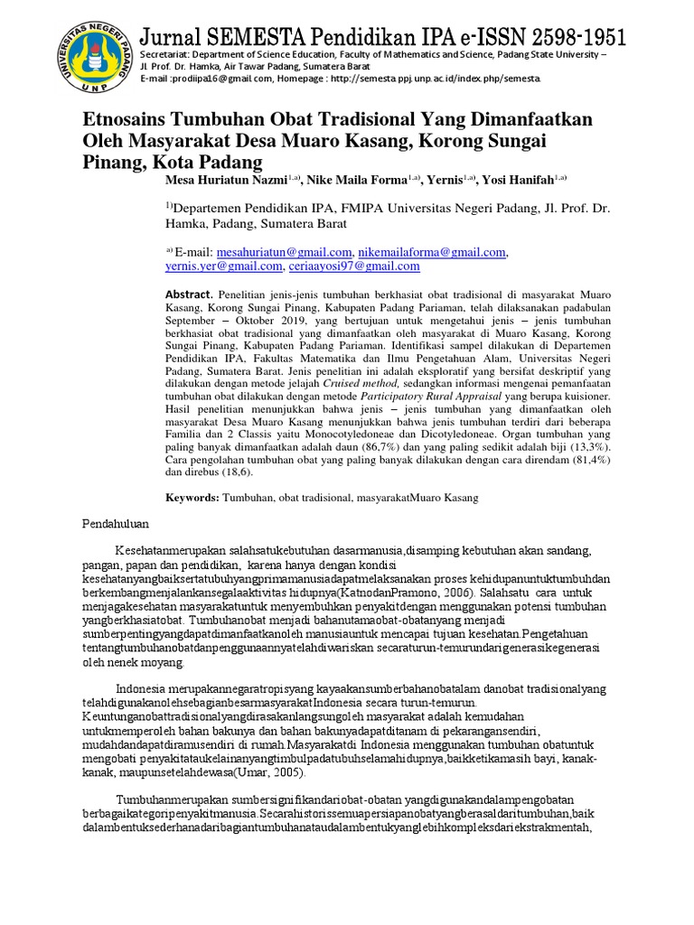 Artikel Tanaman Obat Fix | PDF