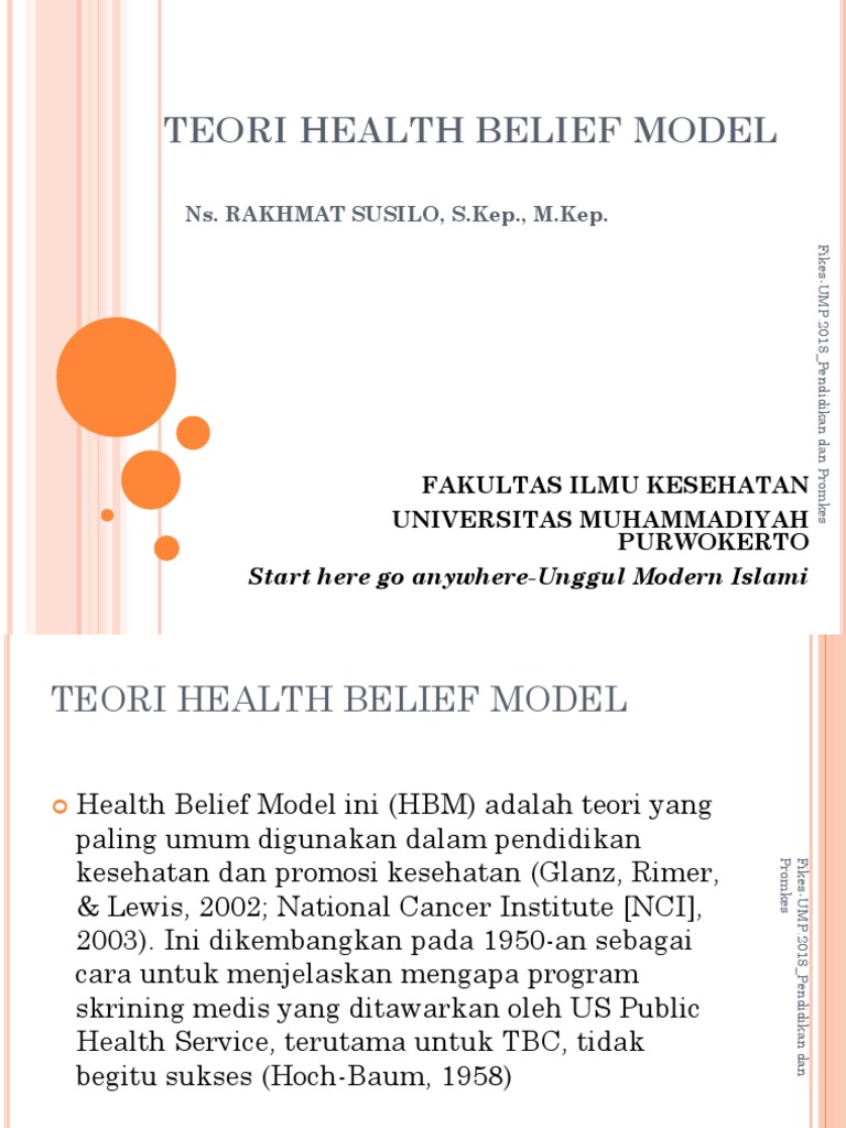 Teori Health Belief Model | PDF