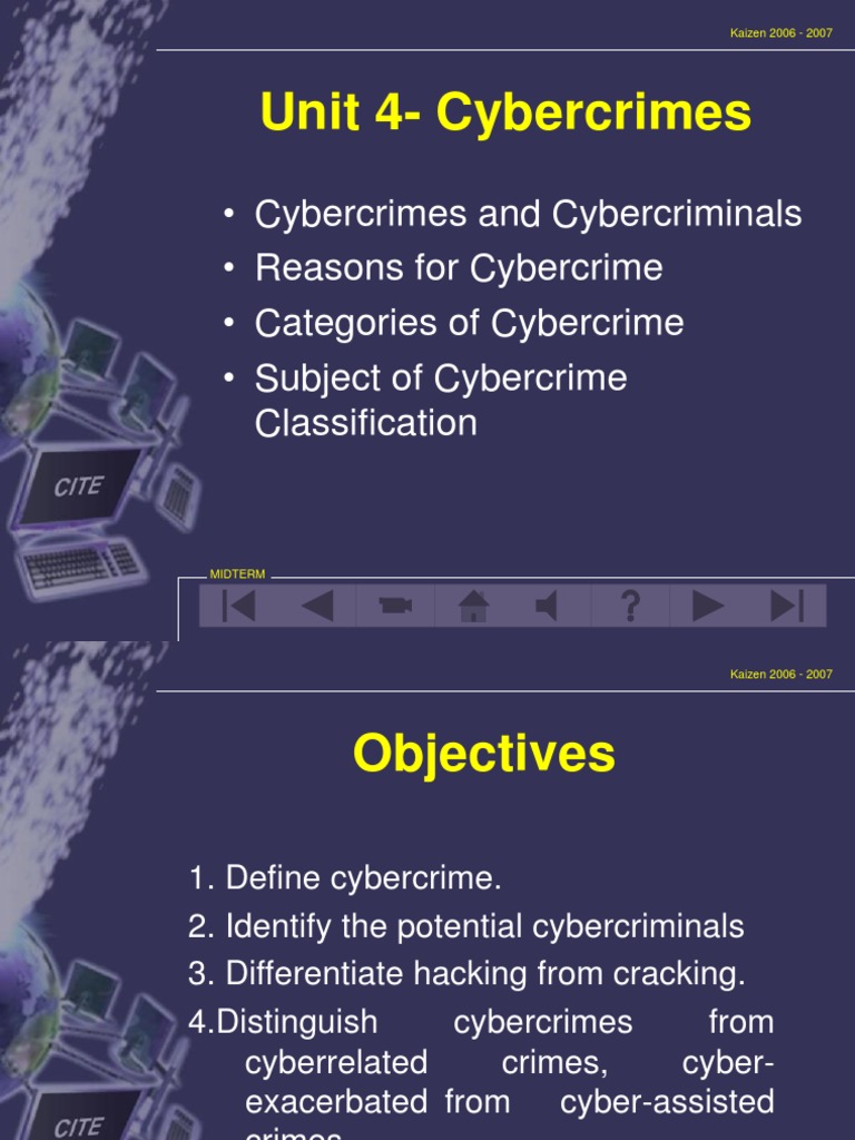 Kaizen It003 Midterm Unit4 | PDF | Cybercrime | Security Hacker