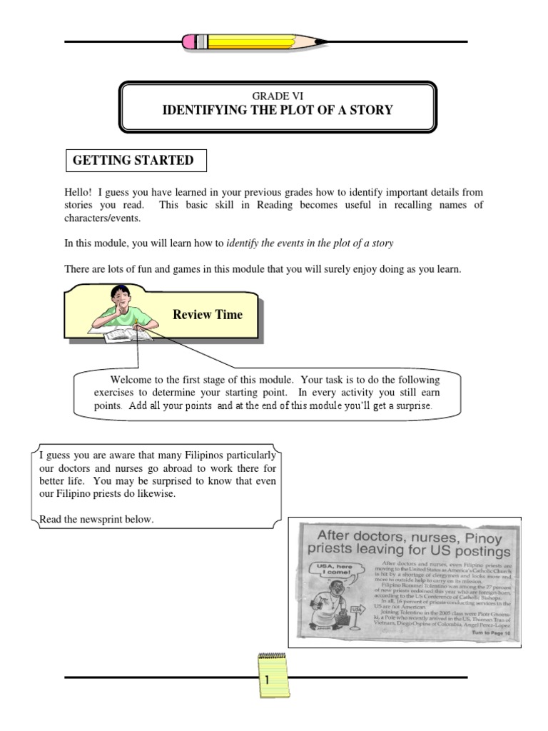 29 - Identifying The Plot of A Story Grade6 | PDF