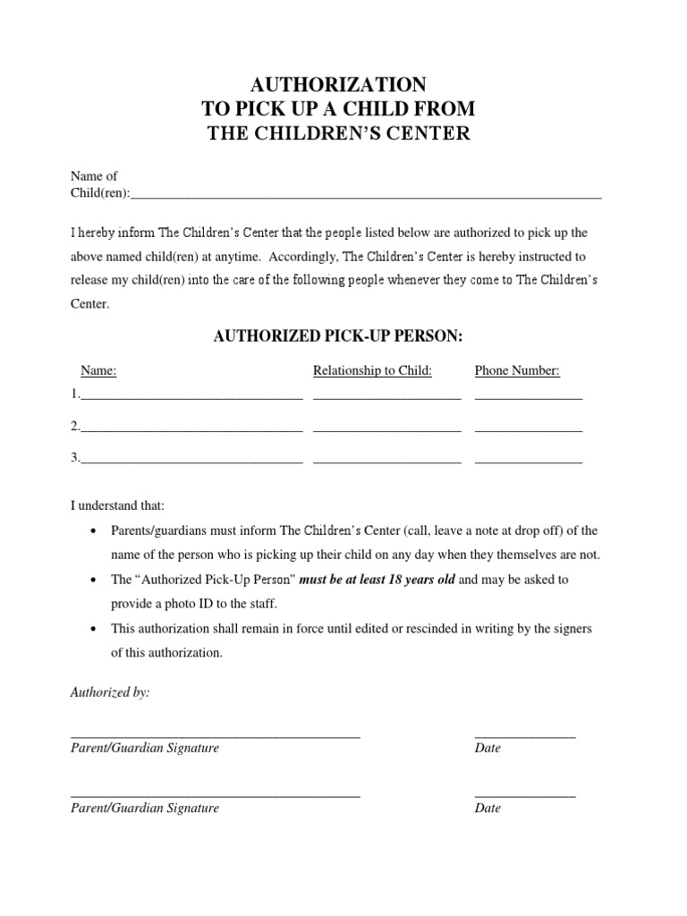 Full Authorization Form | PDF