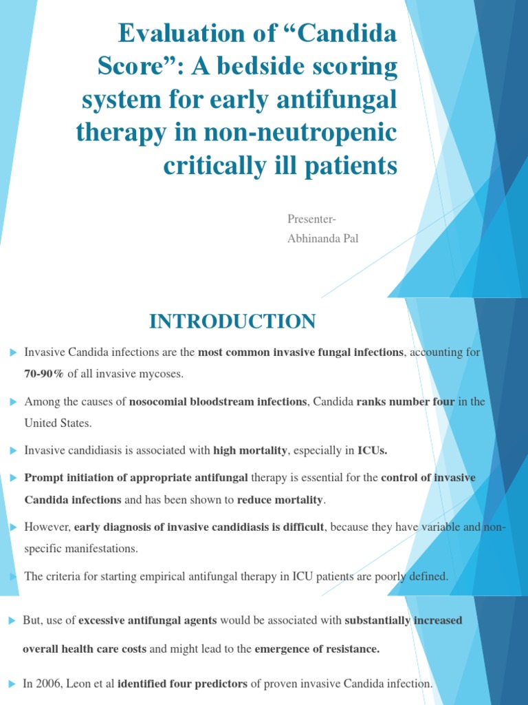 Evaluation of "Candida Score": A Bedside Scoring System For Early ...