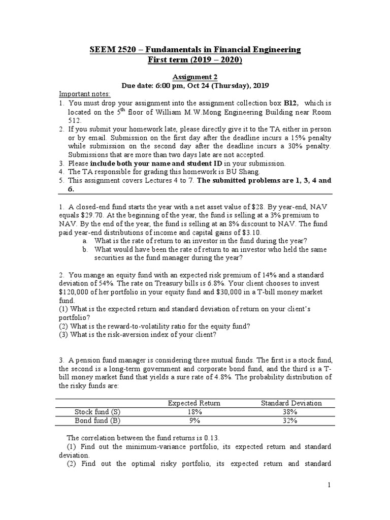 HWK2 | PDF | Beta (Finance) | Stocks