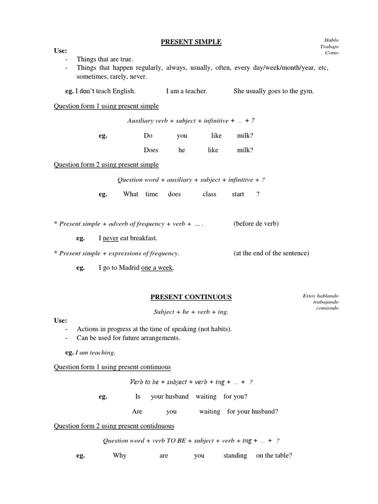 Resumen Ingles Curso 2019-20 | PDF | Verb | Languages