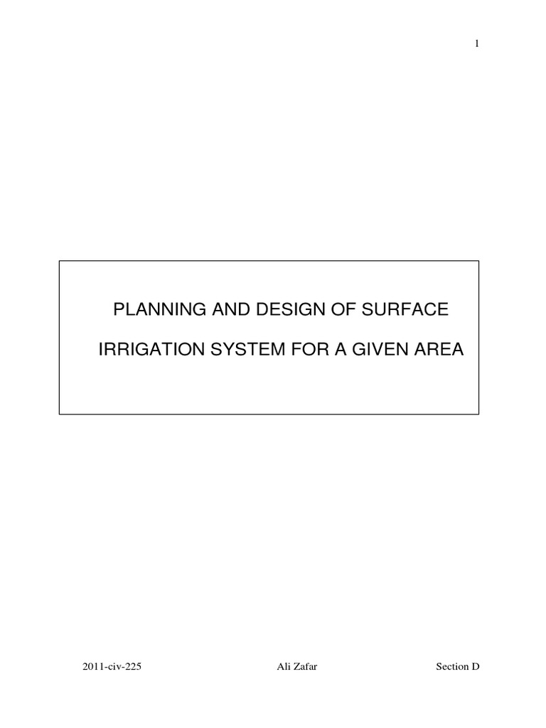 Irrigation Canal Design | PDF | Irrigation | Water