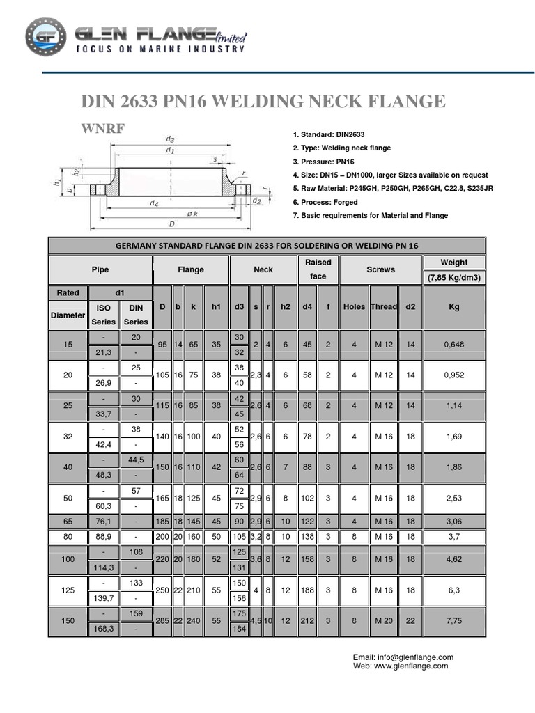 Microsoft Word - DIN 2633 PN 16 | PDF