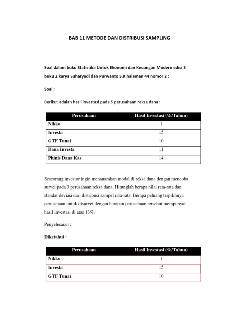 Bab 11 Metode Dan Distribusi Sampling - Maulida Bintan - Mks17 | PDF