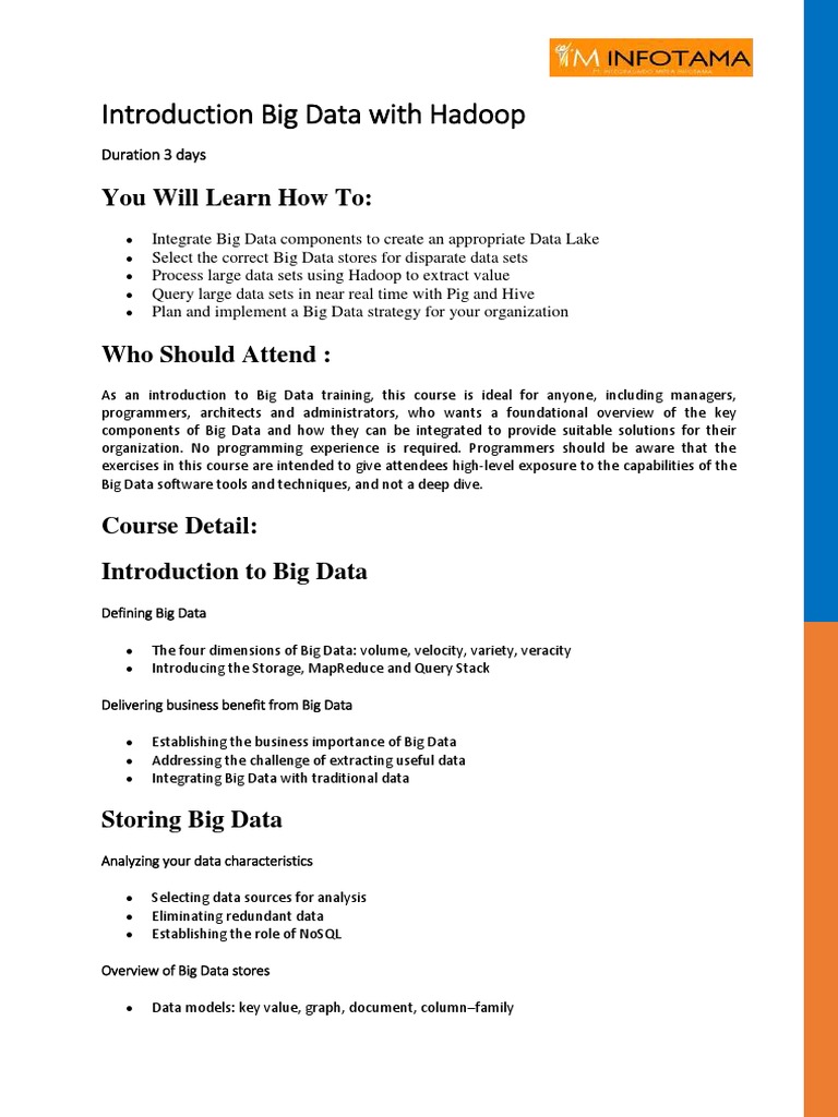 Introduction Big Data With Hadoop | PDF | Apache Hadoop | Big Data