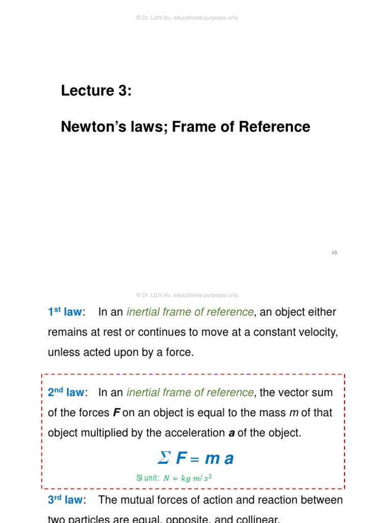Newtons Laws PDF | PDF | Mass | Motion (Physics)