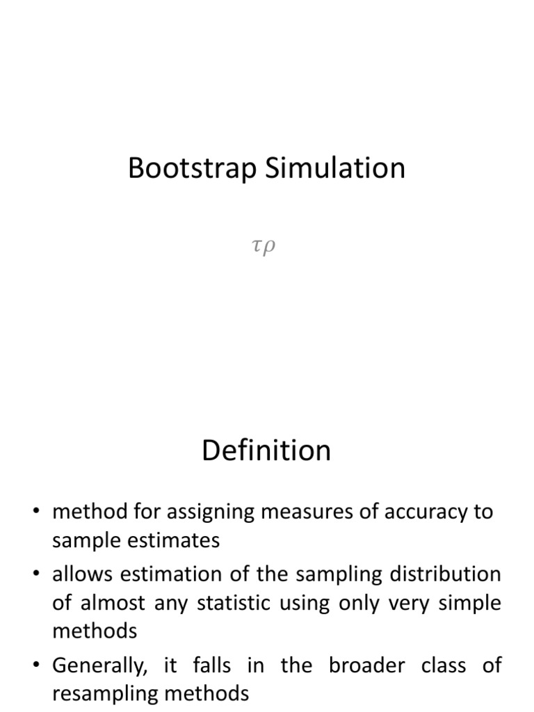 Bootstrap Simulation | PDF | Bootstrapping (Statistics) | Resampling (Statistics)