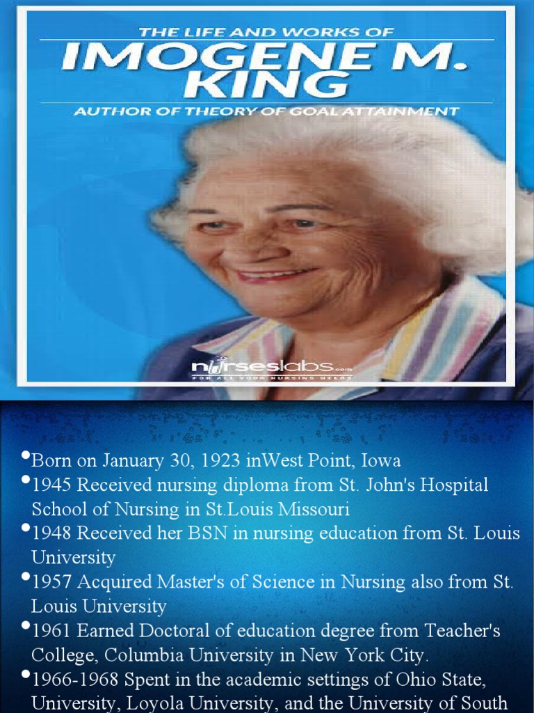 Imogene King's Goal Attainment Theory | PDF | Interpersonal ...