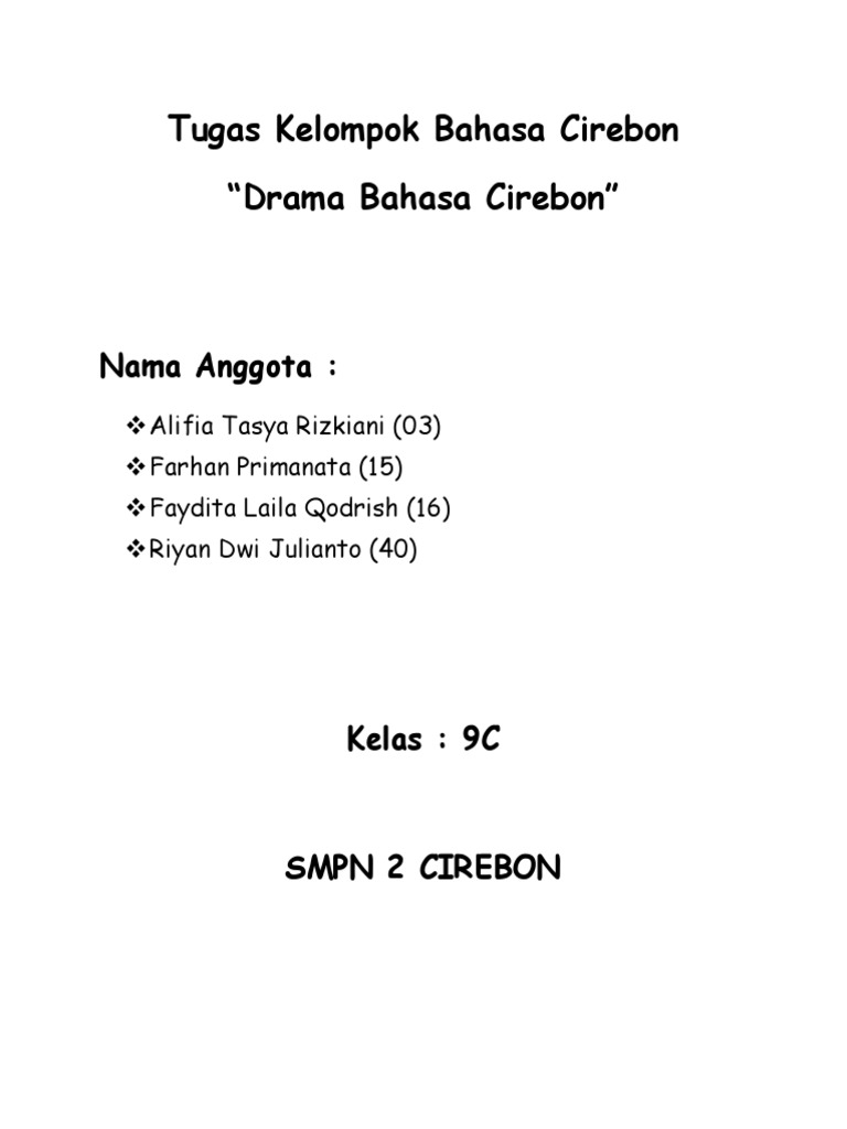 Bahasa Cirebon 1 | PDF