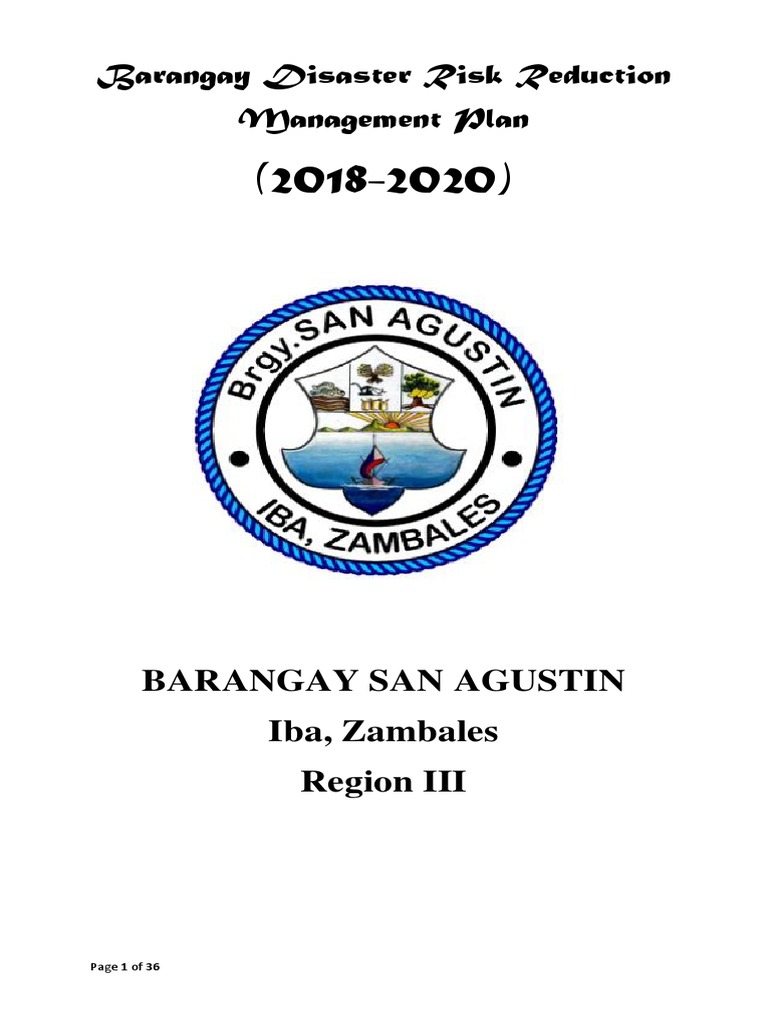 Barangay Disaster Risk Reduction Management West | PDF