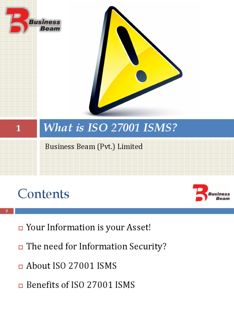 What Is ISO 27001 ISMS?: Business Beam (PVT.) Limited | PDF ...