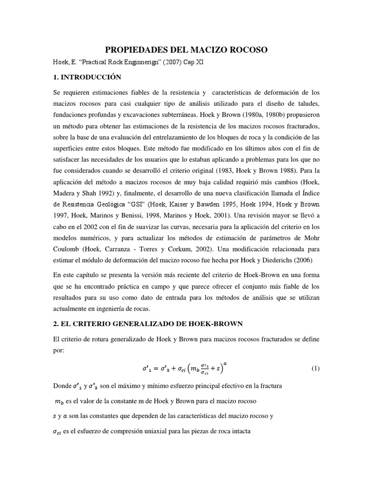Practical Rock Engineering (Chap 4 Esp) PDF | PDF | Estrés (Mecánica ...