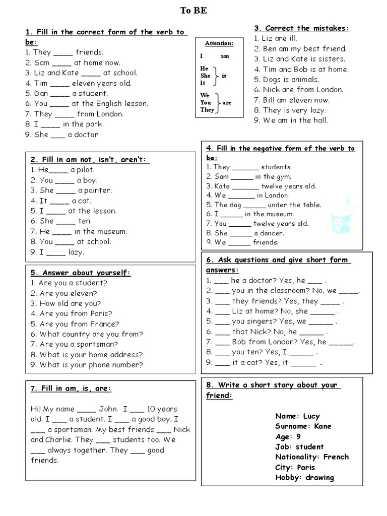 Attention: I Am He She Is It We You Are They | PDF