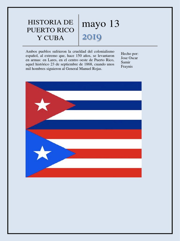 Historia de Puerto Rico y Cuba | PDF | Puerto Rico