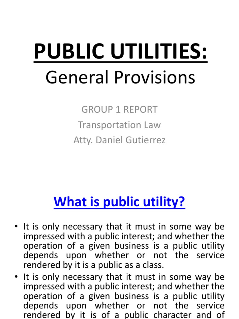 Understanding Public Utility Law | PDF | Stocks | United States ...