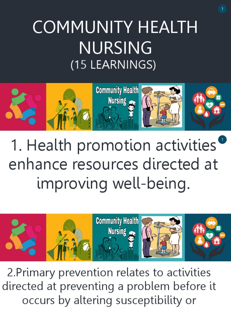 Community Health Nursing: (15 Learnings) | PDF | Preventive Healthcare | Action (Philosophy)