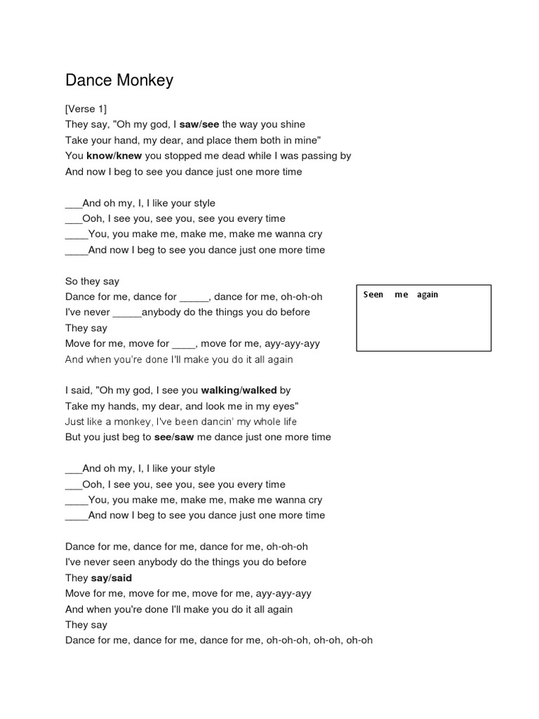 Dance Monkey | PDF | Art
