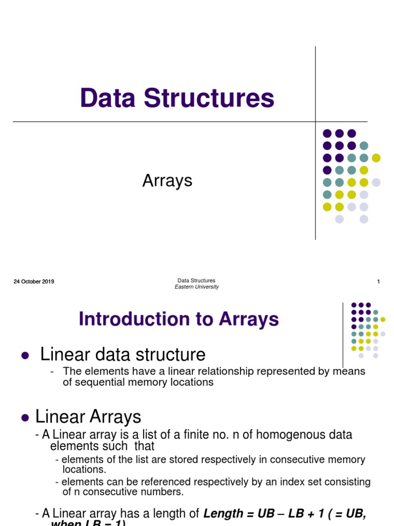 Array | PDF | Discrete Mathematics | Matrix (Mathematics)