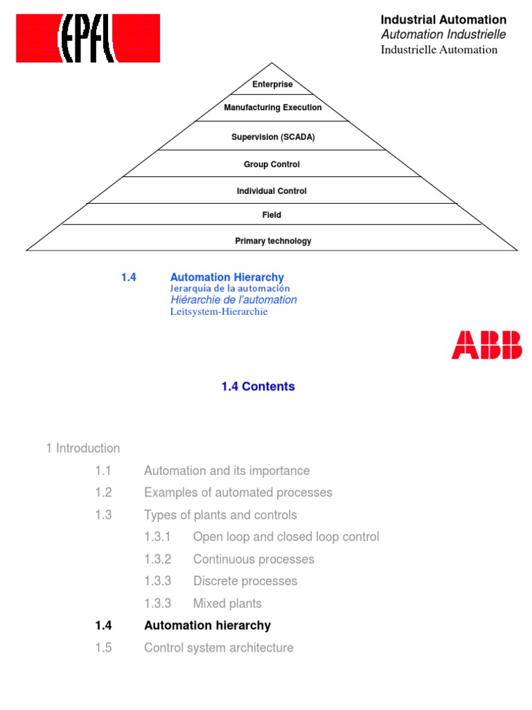 Industrial Automation Control Hierarchy | PDF | Automation | Engineering