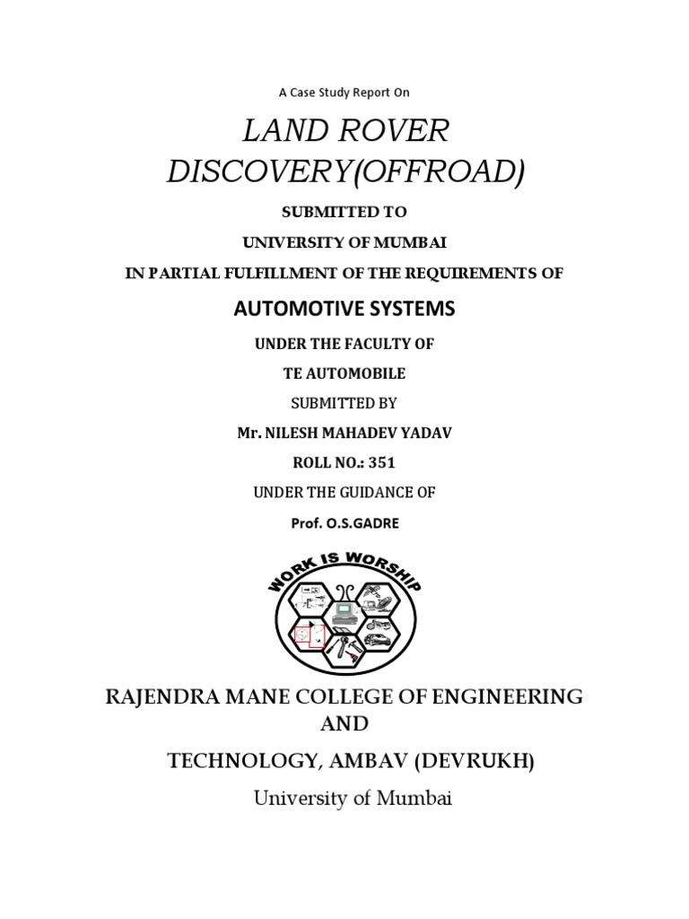Land Rover Discovery Report | PDF | Land Transport | Automotive ...