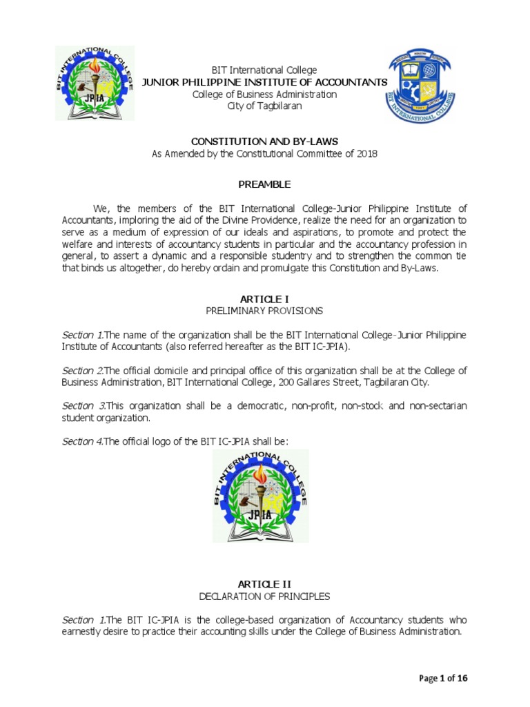 Constitution & ByLaws | PDF | Board Of Directors | Committee