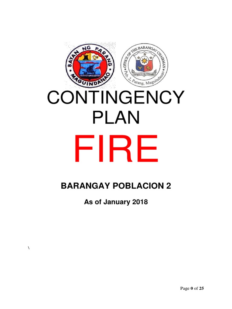 Contingency Plan Pob 2 | PDF | Hazards | Emergency