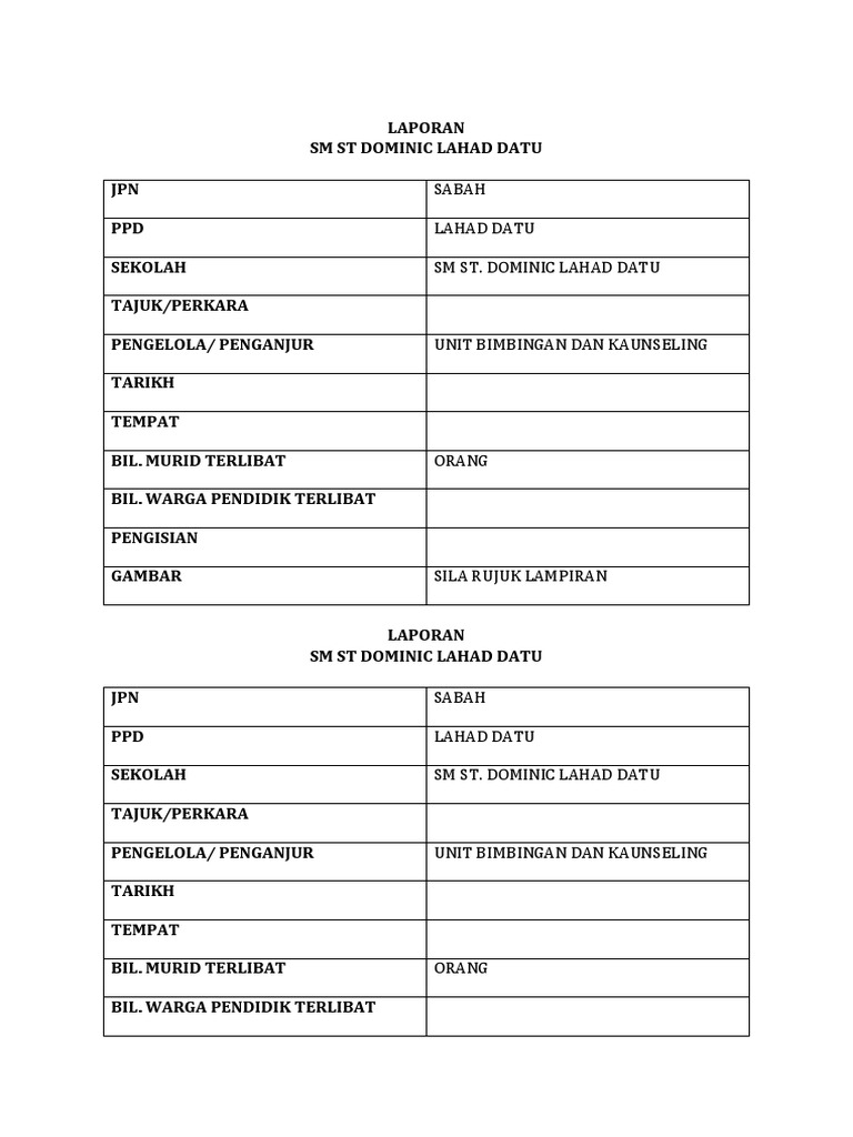 Contoh Laporan Aktiviti Ubk | PDF