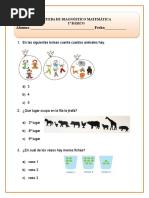 Prueba Diagnóstica Matemáticas 2º Básico | PDF