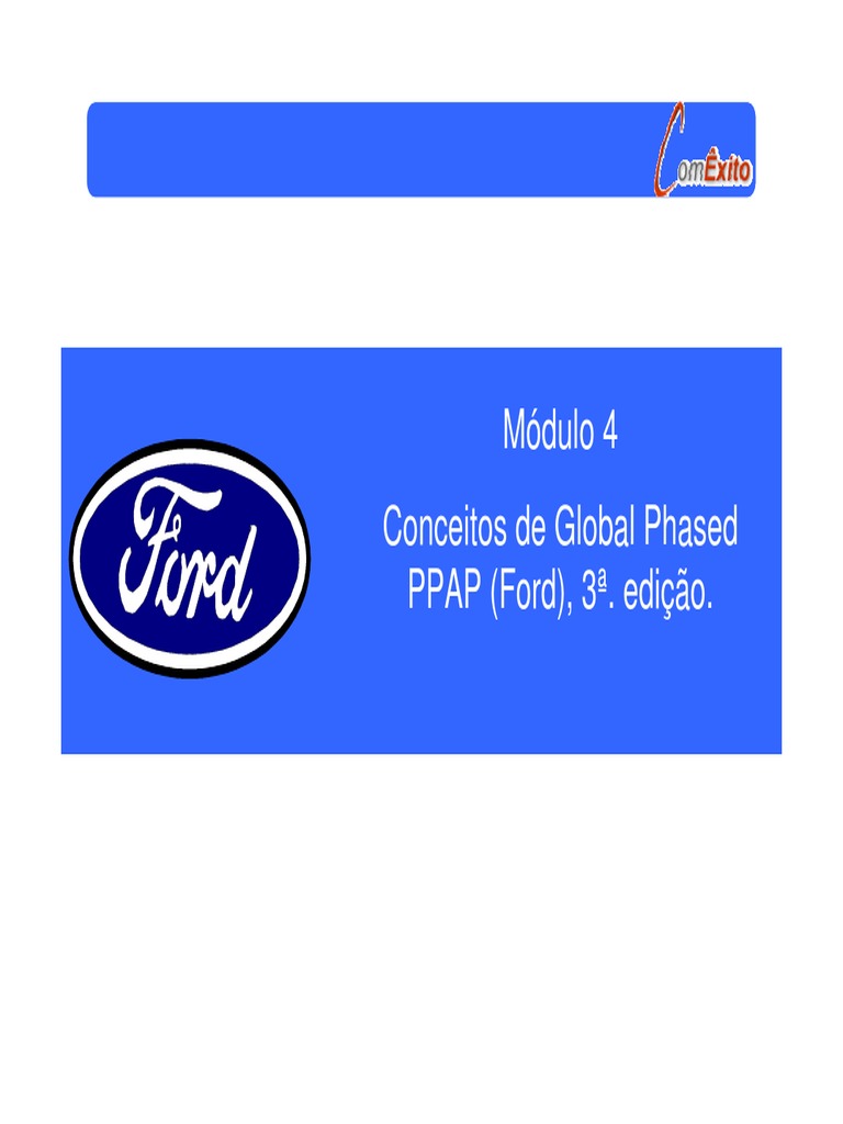 PPAP Ford | PDF | Qualidade (negócios) | Padronização