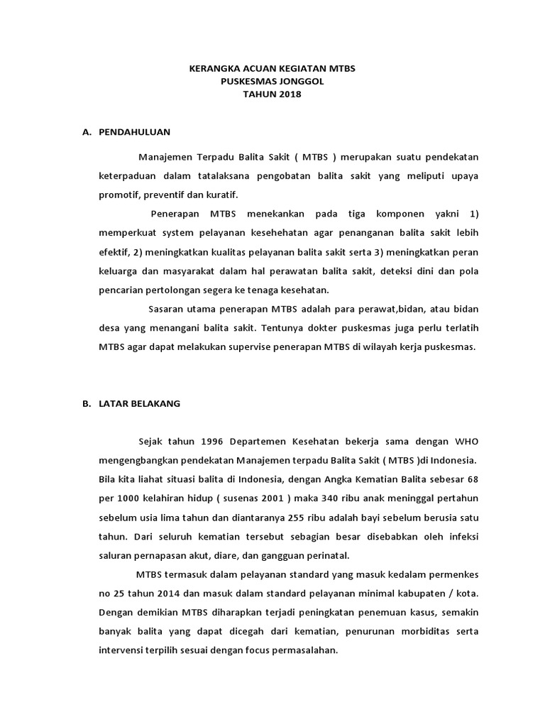 Kak MTBS | PDF
