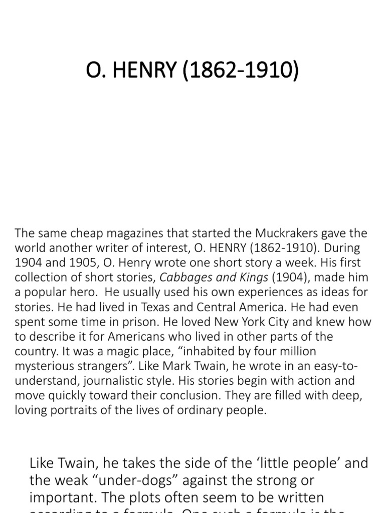 O. Henry | PDF | O. Henry | Short Stories