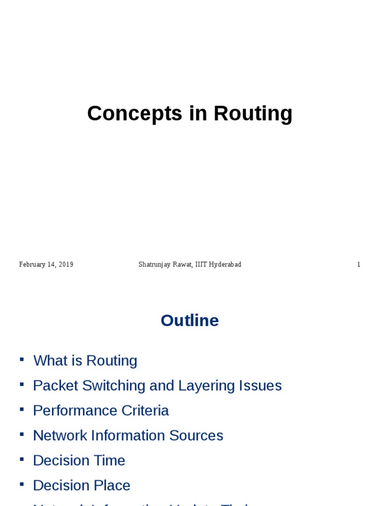 Routing Concepts | PDF | Routing | Computer Network Routing Concepts | PDF | Routing | Computer Network