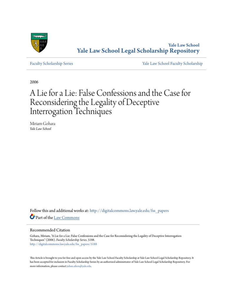 False Evidence | PDF | Miranda Warning | Confession (Law)