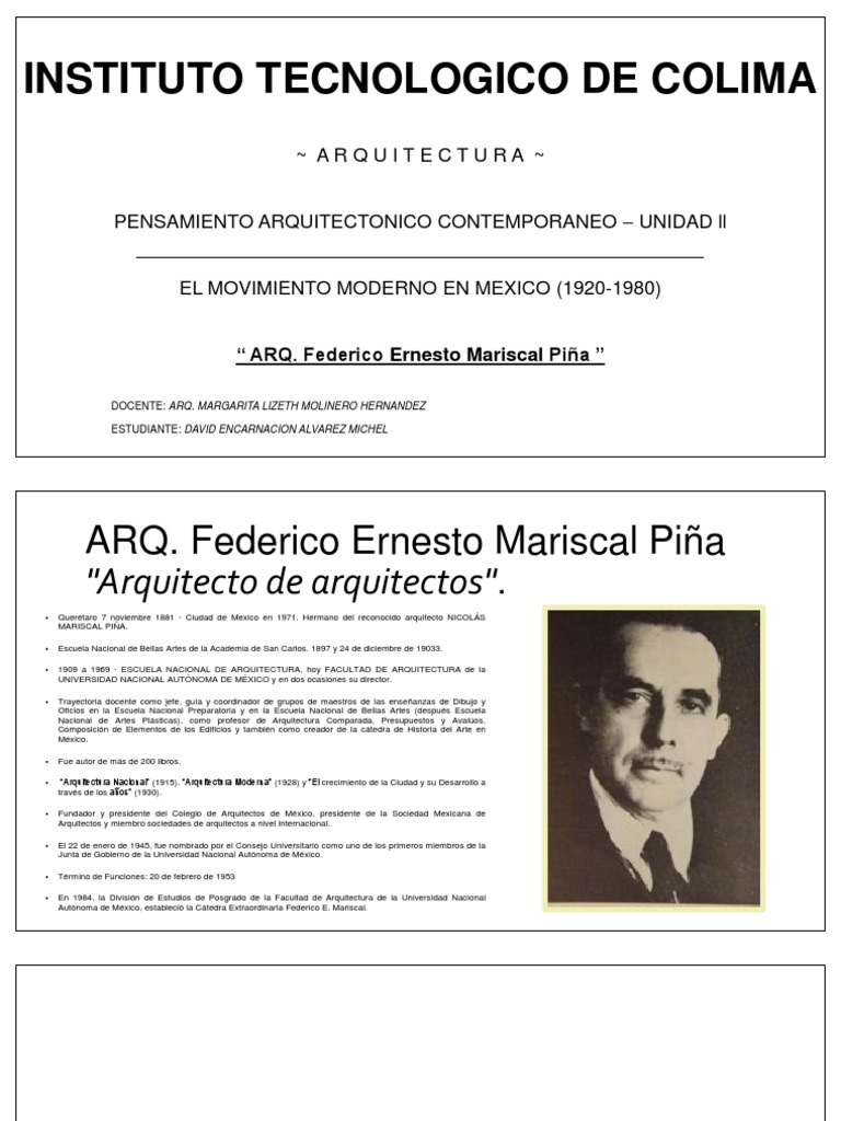 Federico Ernesto Mariscal | PDF | Ciudad de México | México