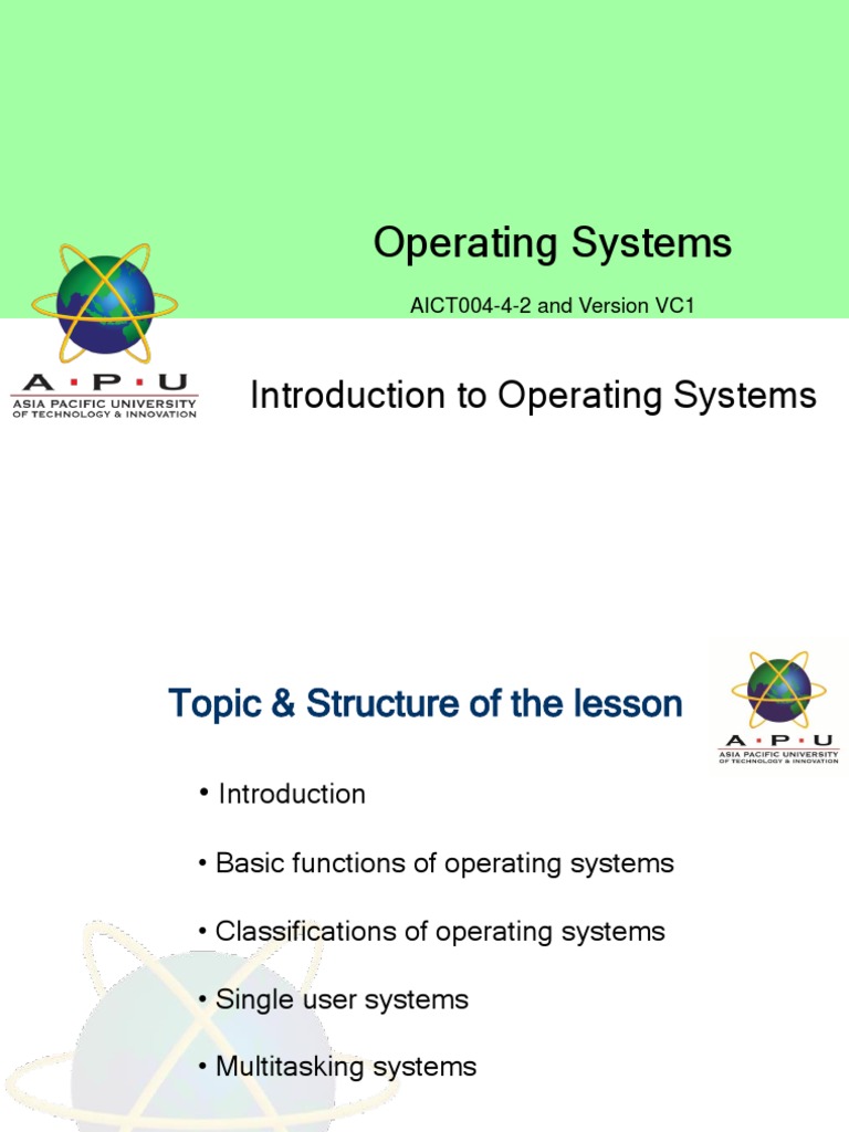 NEW OS W1 L1 Introduction To OS | PDF | Operating System | Process (Computing)