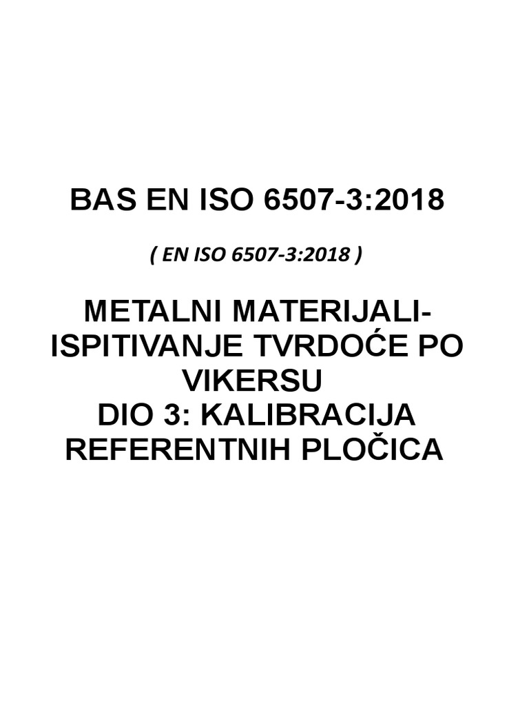 Bas en Iso 6507-3 | PDF | Accuracy And Precision | Mechanical Engineering