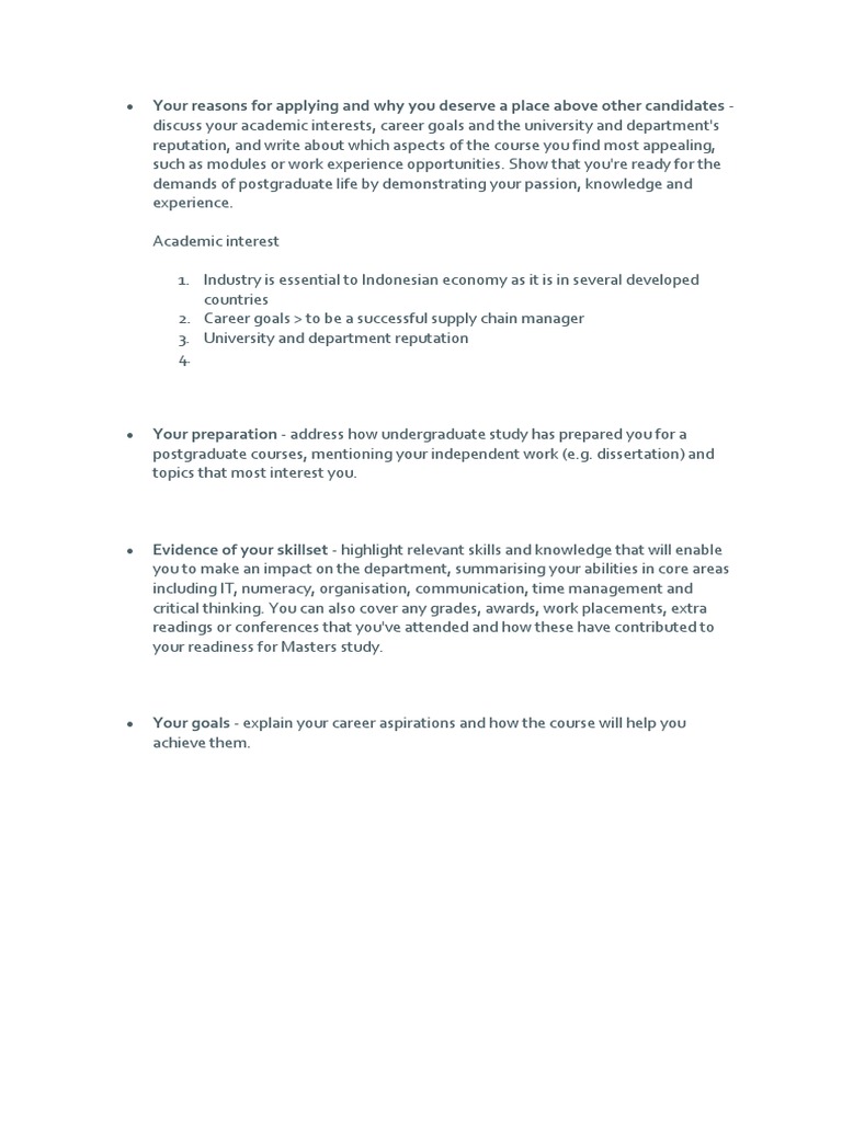 Personal Statement | PDF | Logistics | Postgraduate Education
